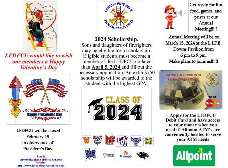 Laredo Fire Department Federal Credit Union | LFDCU Brochure